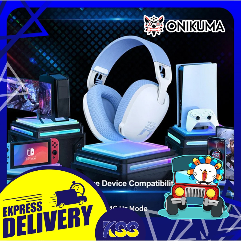 หูฟังเกมมิ่งส์ไร้สาย ONIKUMA KUMA B2 BLUETOOTH 2.4G WIRED 3 MODE ...