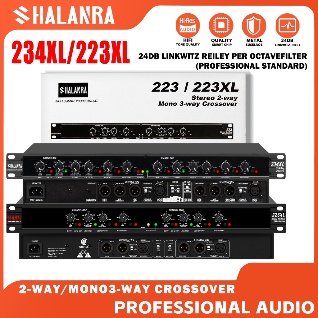 234XL/223XL 2/3 Way Audio crossover ไพศาล โฮม เอดิชั่น KTV Professional ...