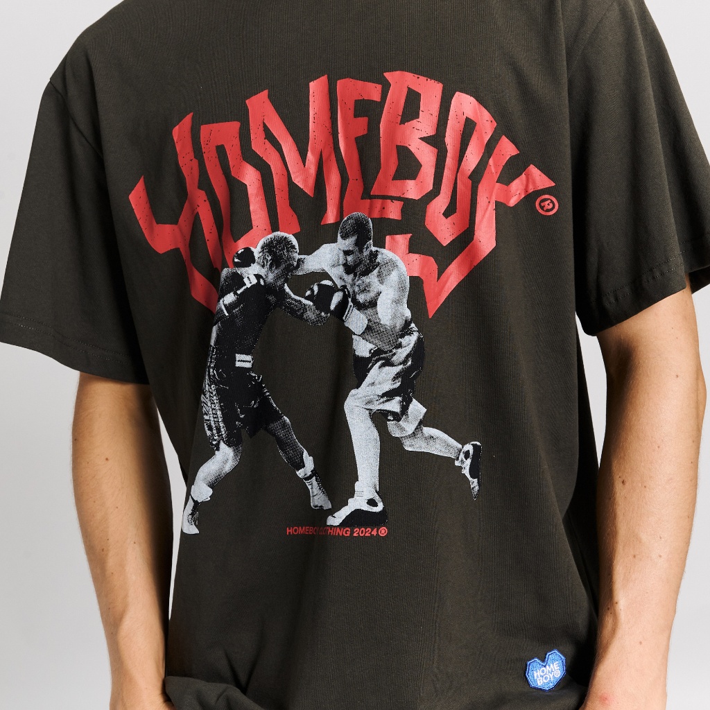 HOMEBOY เสื้อยืด UNISEX ลาย HB.BOXING - BLACK | Shopee Thailand