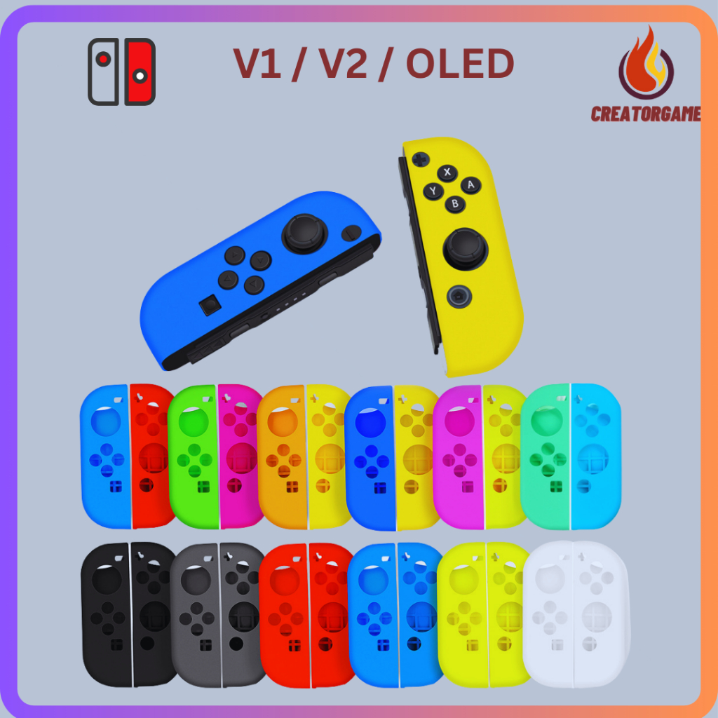 Nintendo Switch ซิลิโคน Joy Con ที่ครอบจอย OLED / V1 / V2 | Shopee Thailand