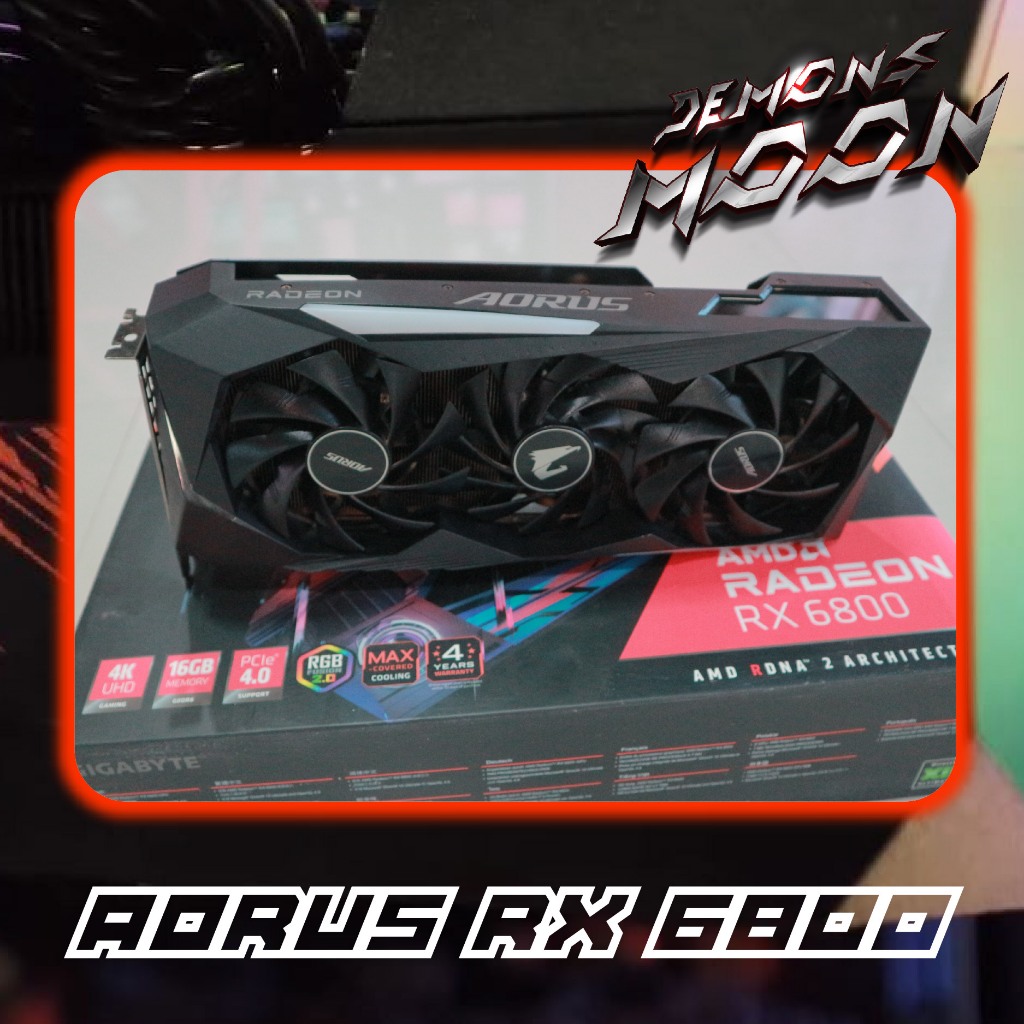 Rx6800 Aorus master กาดจอ amd ครบกล่อง ประกัน svoa | Shopee Thailand