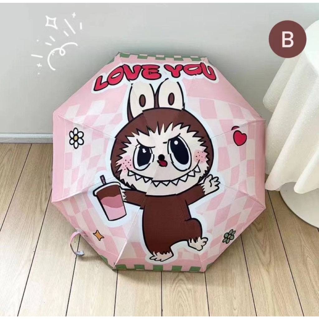 labubu โนมัติอย่างเต็มที่ crayon shin-chanเสี่ยวซินสีเทียน ร่มพกพา กัน ...
