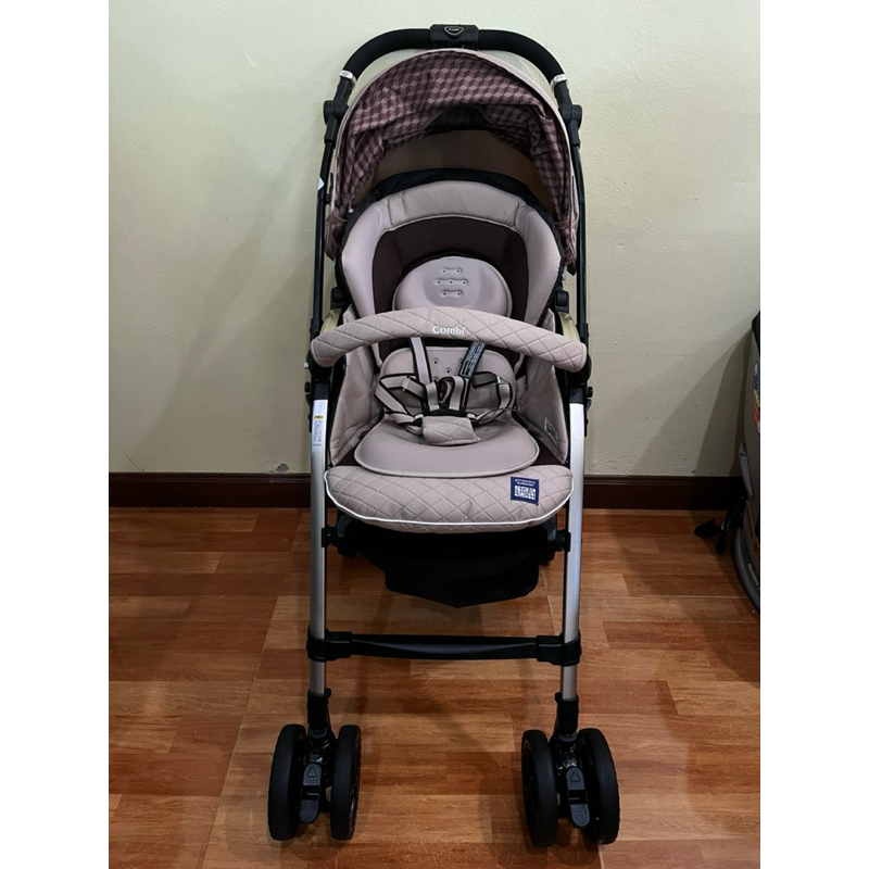 รถเข็น Combi Miracle Turn Elegant II (2)เบาะไฮซีทล้อAuto ซัพพอตครบ | Shopee Thailand