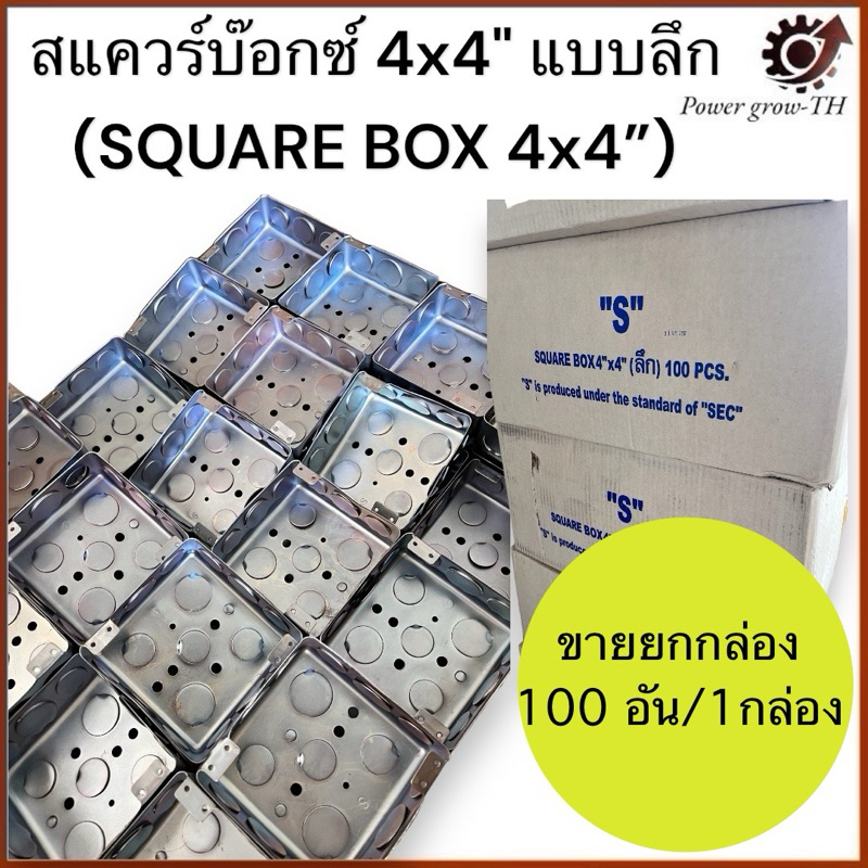 แฮนดี้บ๊อกซ์ สแควร์บ๊อกซ์ (ขายยกกล่อง 100 อัน/กล่อง) Square Box 4x4 ...