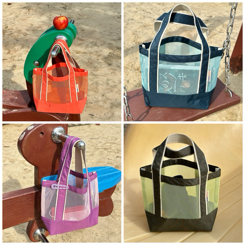 mini NET TOTE BAG กระเป๋าถือตาข่าย pvc (ไม่มีถุงผ้าหูรูดด้านใน ...