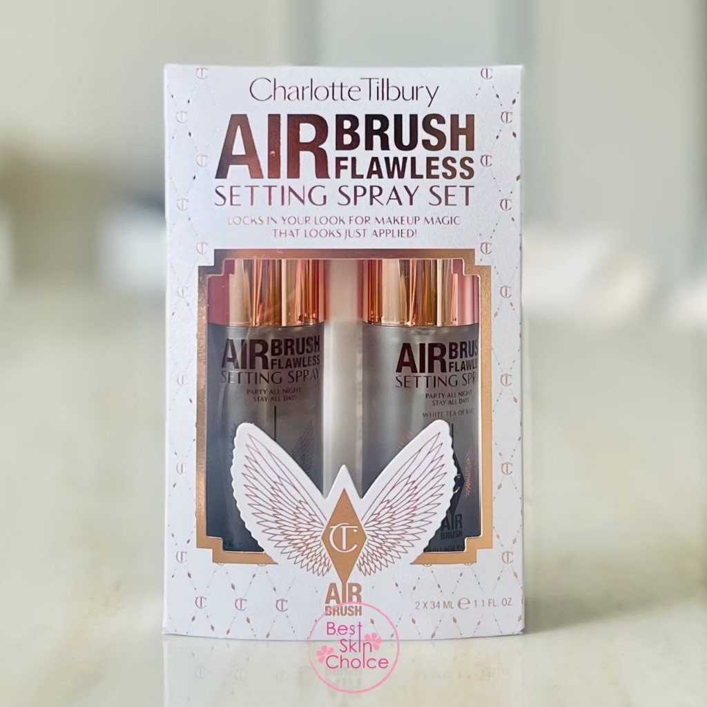 CHARLOTTE TILBURY Airbrush Flawless Setting Spray Duo Travel Size ...