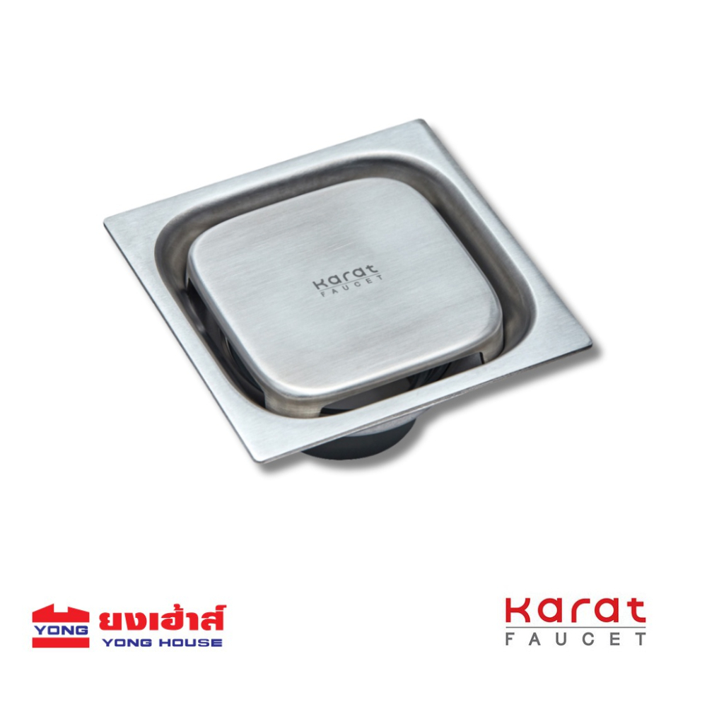 Karat Faucet ตะแกรงระบายน้ำทิ้งแบบเหลี่ยม รุ่น Ka 01 834 Wts Shopee
