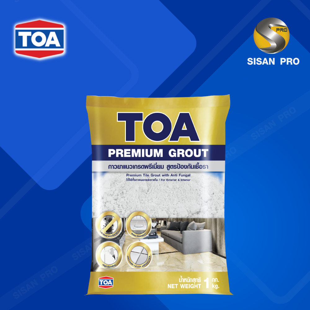 TOA PREMIUM GROUT ทีโอเอ พรีเมี่ยม เกร๊าท์ กาวยาแนวเกรดพรีเมี่ยม ขนาด 1 ...