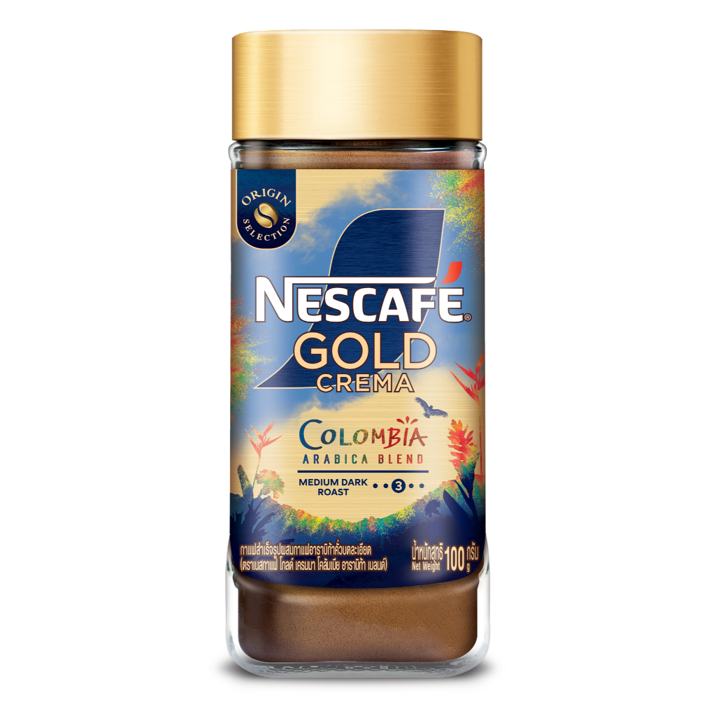 " NESCAFE Gold Crema Colombia เนสกาแฟ โกลด์ เครมมา อินเทนส์ แบบขวดแก้ว ...