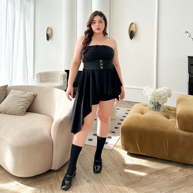 (MTNWHMG ลด 60.-) Lady M | Sexy black set plussize ใส่เที่ยว ปาร์ตี้ฉ่ำ | Shopee Thailand
