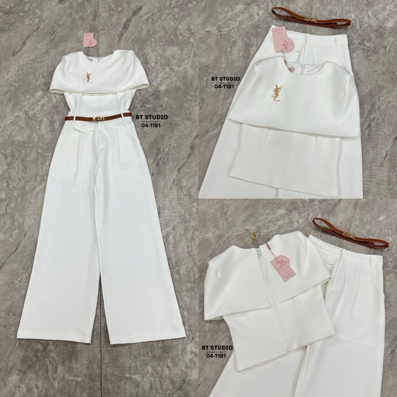 BT studio เสื้อ+กางเกงยาว มีเข็มขัด #04-1181 | Shopee Thailand