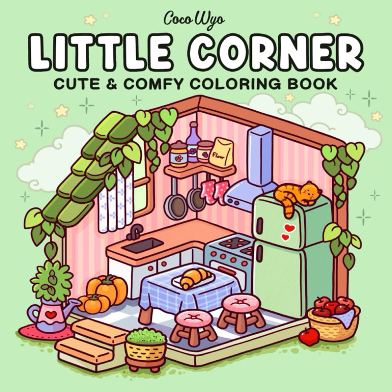 Little Corner มุมเล็ก: สมุดระบายสีสําหรับผู้ใหญ่และวัยรุ่น การออกแบบสุด ...
