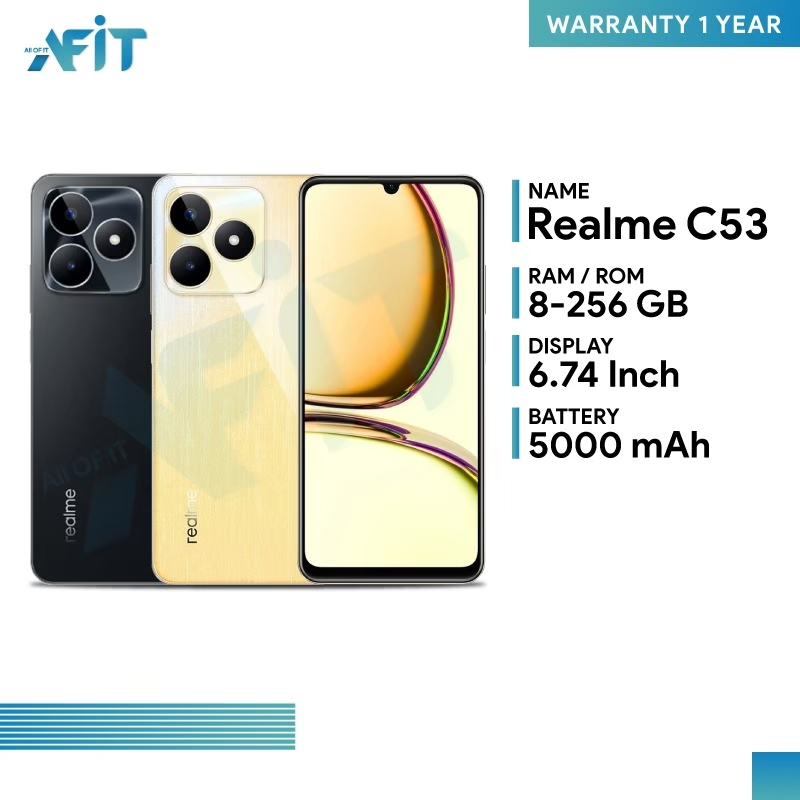 Realme C53 (8/256GB) หน้าจอ 6.74 นิ้ว กล้อง AI 50MP แบตเตอรี่ 5000 mAh ...