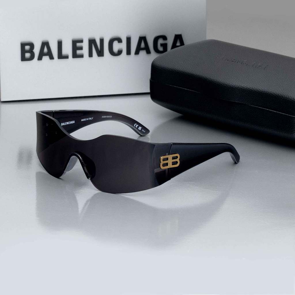 แว่นกันแดด BALENCIAGA รุ่น BB0292S 001 SIZE 99 MM. (GREY-GREY-GREY ...