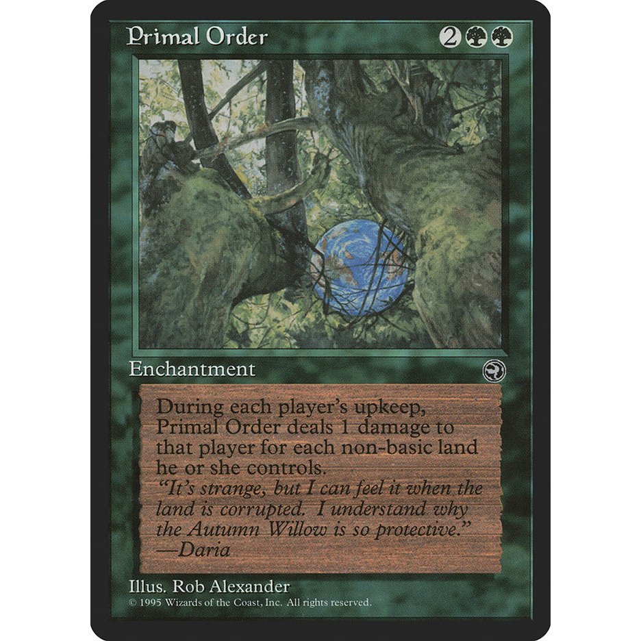 Primal Order สภาพ EX การ์ด Magic The Gathering ของแท้ จากชุด Homelands ...