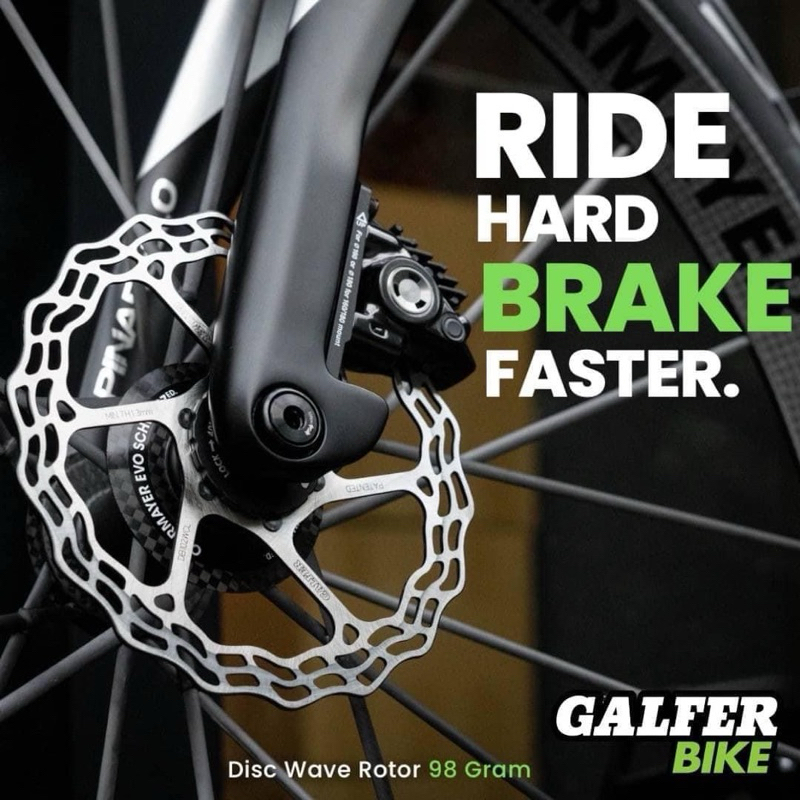ใบดิสคุณภาพสูง GALFER Bike , Road Disc Wave , MTB Disc Wave มีขนาด 140,160,180 น้ำหนักเบา แบรนด์ ...