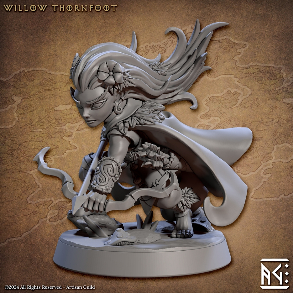 Willow Thornfoot - Deeproot Lurikeen - Humanoid Gnome / 32mm scale 3D ...