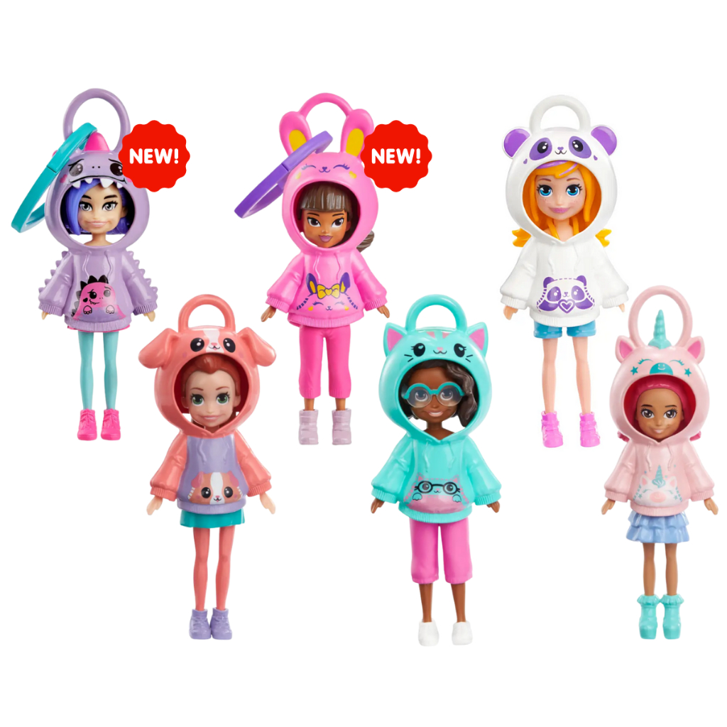 Polly Pocket Friend Clips Doll ตุ๊กตาพอลลี่ พ็อกเก็ต พวงกุญแจ ใส่เสื้อ ...