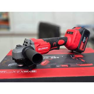 ชุดคอมโบ้ไร้สาย 20V Brushless Motor สว่านกระแทก 3ระบบ & เจียร์ 4นิ้ว ยี่ห้อ BURKIN By ROWEL รุ่น ...