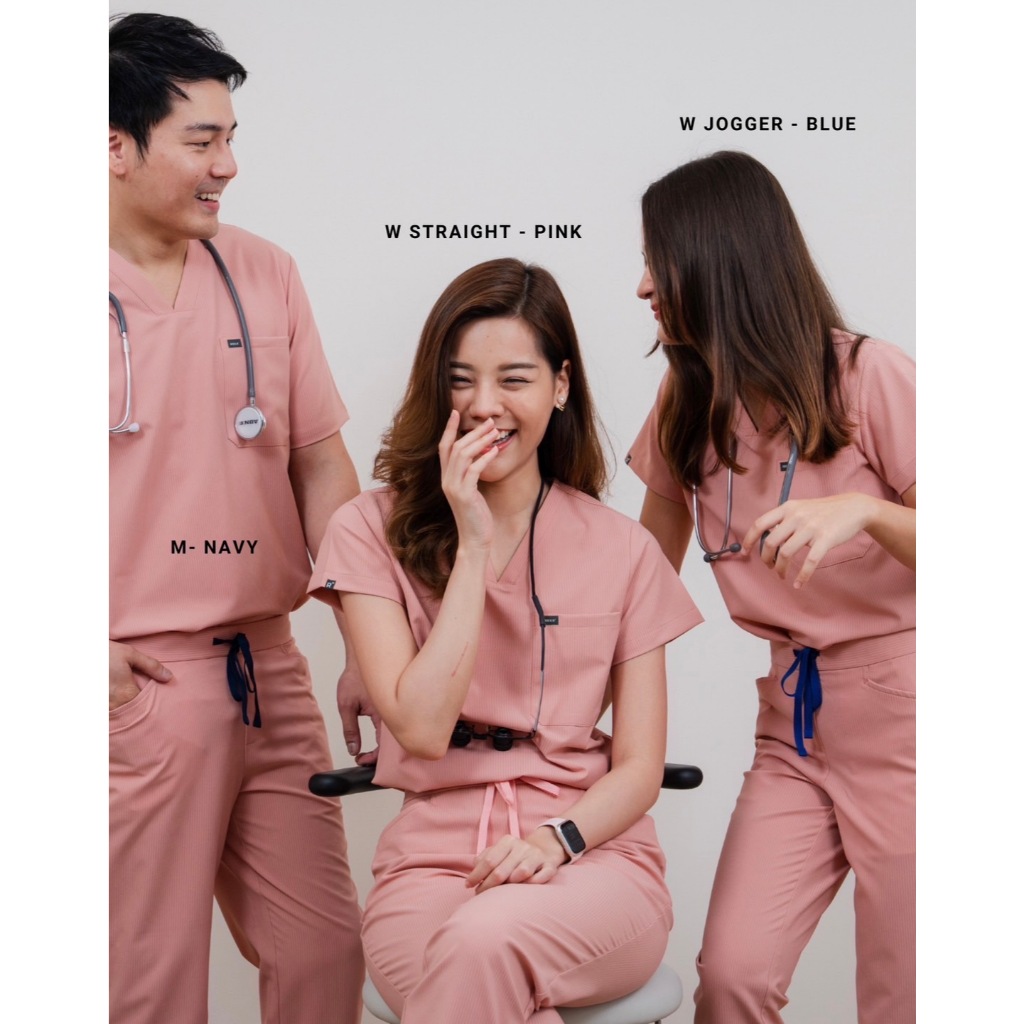 REKA SCRUBS - สี BlushPink - MOTIF (ชุดสครับแพทย์ พยาบาล พร้อมปักชื่อ ...