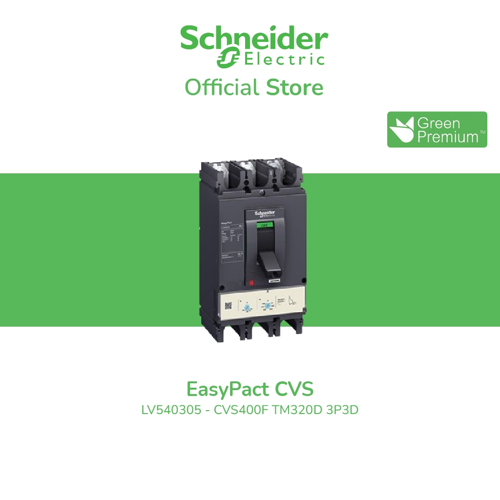 Schneider Electric เซอร์กิตเบรกเกอร์ EasyPact CVS400F, 36 kA at 415 VAC ...