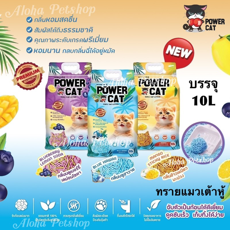 Power Cat Tofu Cat Litter ️😺 พาวเวอร์แคท ทรายแมวเต้าหู้ คุณภาพเกรดพรีเ ...