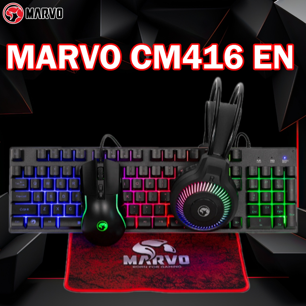MARVO CM416 4 in 1 Gaming Combo (ชุดคอมโบเกมมิ่ง) | Shopee Thailand