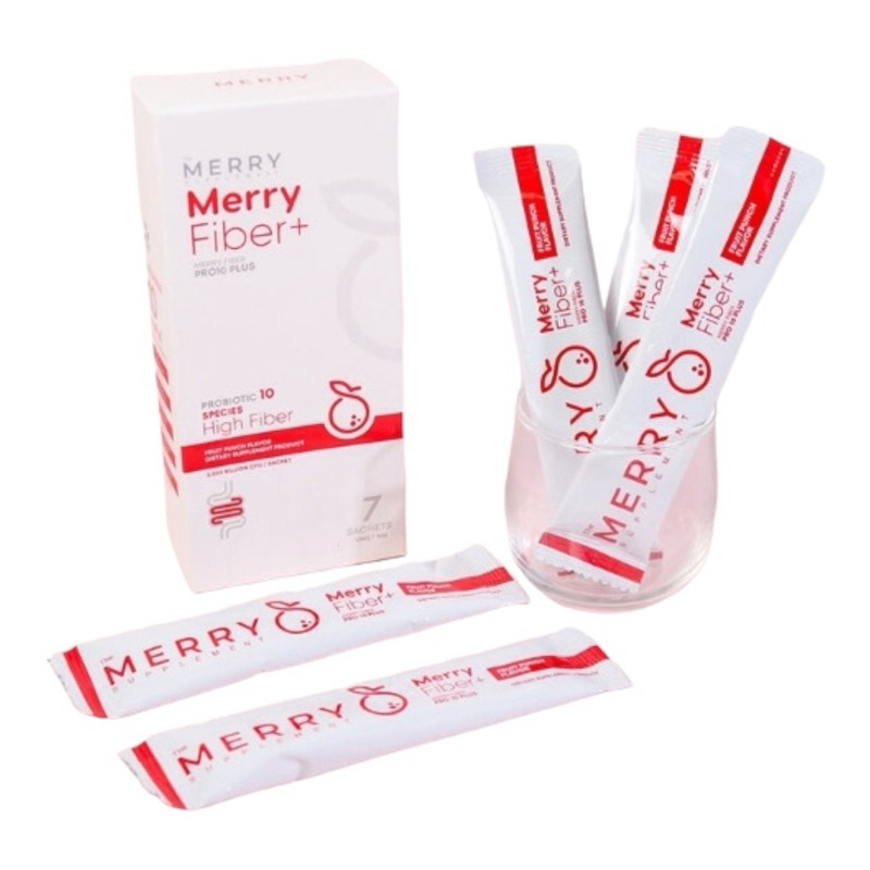🎉 Merry Fiber Pro10 Plus 70g ผลิตภัณฑ์เสริมอาหารไฟเบอร์ธรรมชาติ ผสานโพร ...