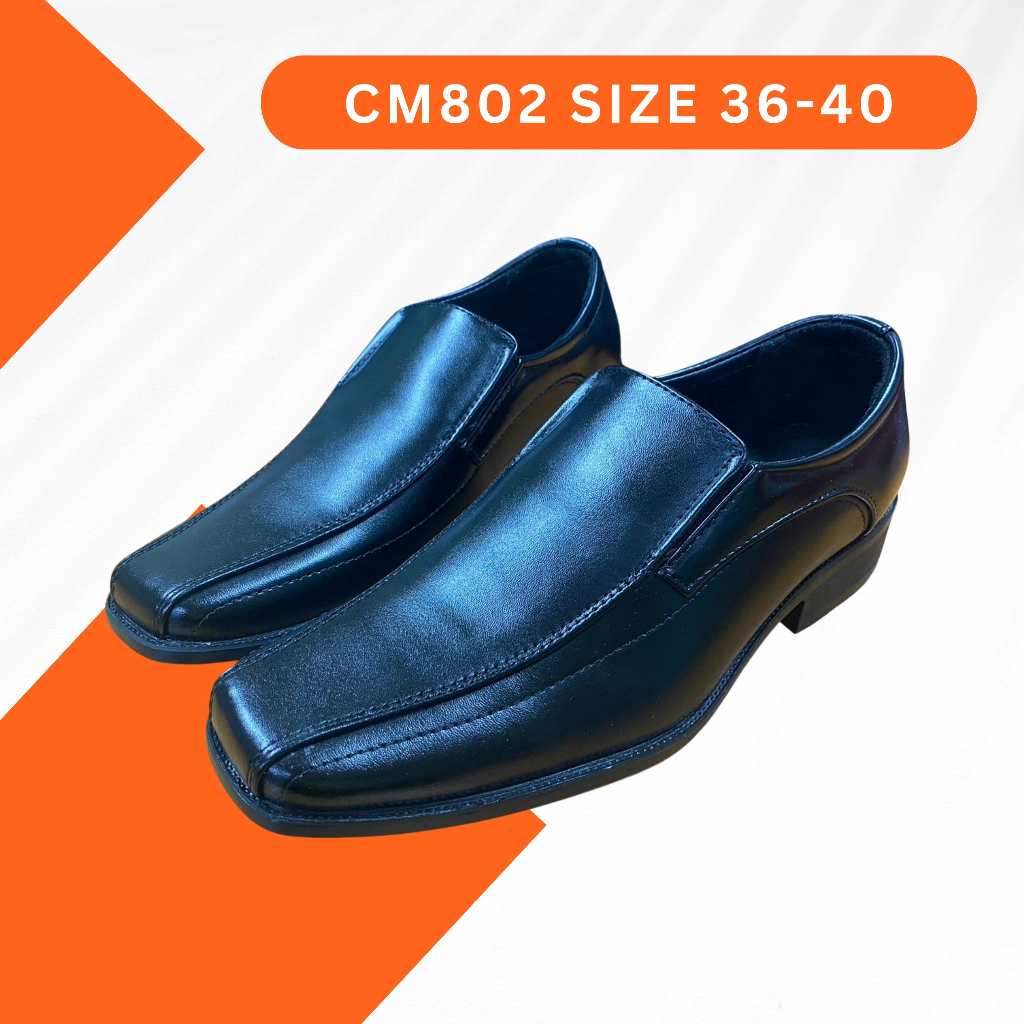 รองเท้าหนังดำผู้หญิง CM802 สีดำ พร้อมส่ง Size 36-40 ใส่ทำงานหรือทำ ...