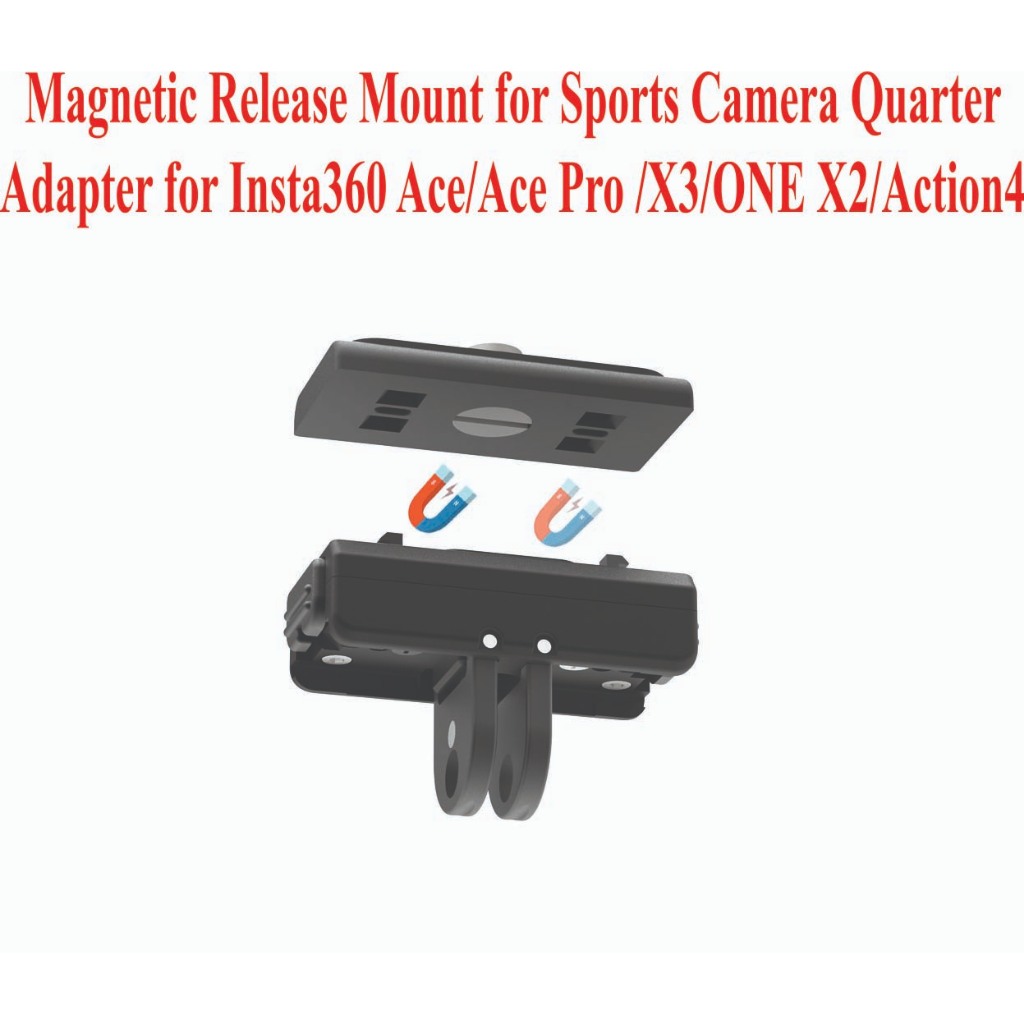 Magnetic Release Mount สำหรับกล้องกีฬา Quarter Adapter สำหรับ Insta360 Ace/Ace Pro/X3/ONE X2 ...