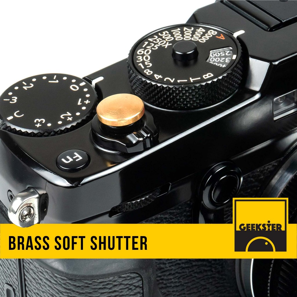 ปุ่ม Soft Shutter ทองเหลือง แท้ แบบนูน ( Brass Soft Release Shutter Button / ปุ่มชัตเตอร์ ...