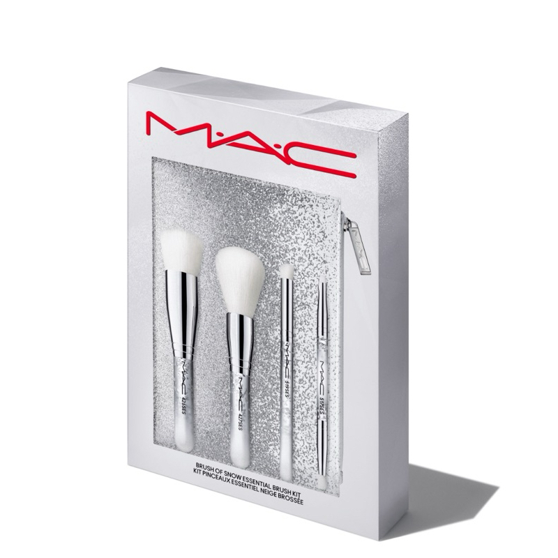MAC BRUSH OF SNOW ESSENTIAL BRUSH KIT ชุดแปรงสี่ชิ้นสำหรับใบหน้าและแปรง ...
