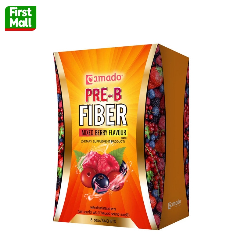 Amado Pre-B Fiber Mixed berry อมาโด้ พรี บี ไฟเบอร์ ( 1 กล่อง 5 ซอง ...