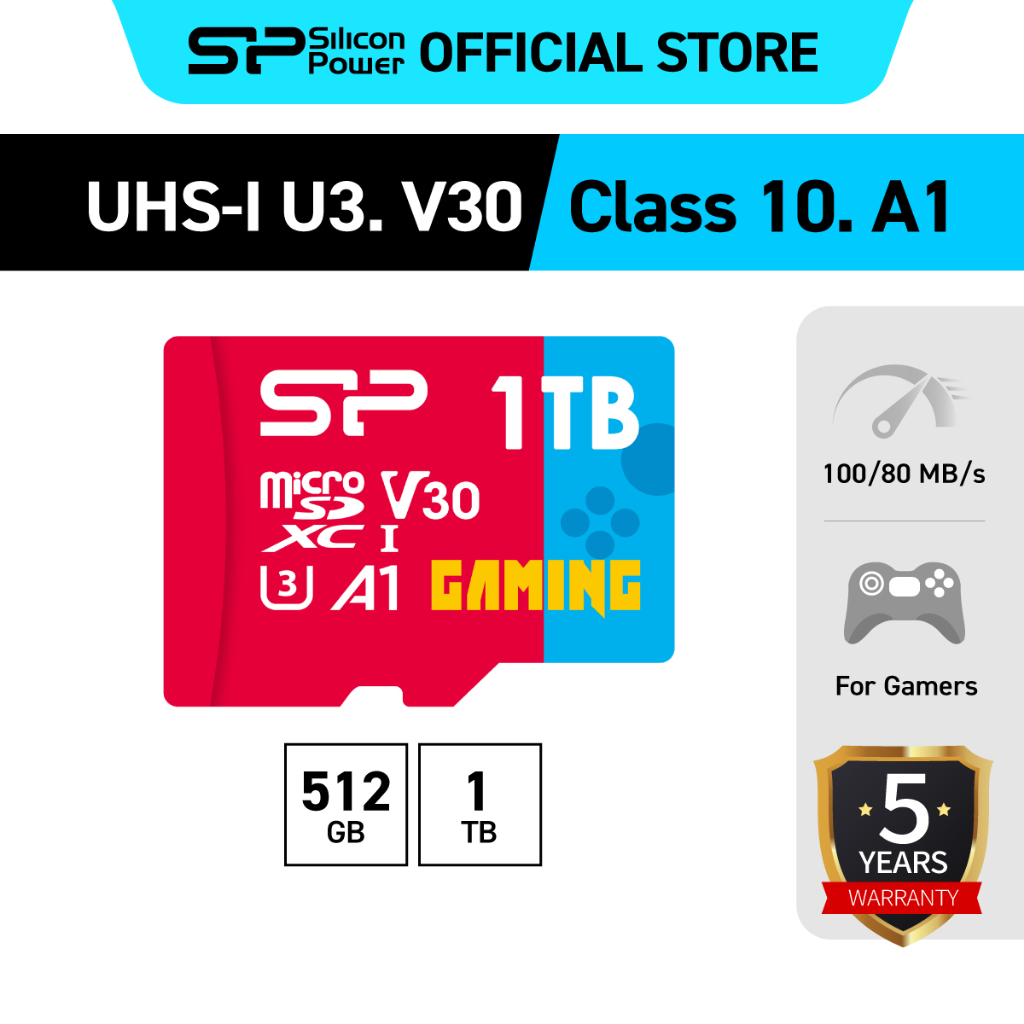 Silicon Power เมมโมรี่การ์ดGaming microSD 512 GB/1TB รุ่น Superior ...