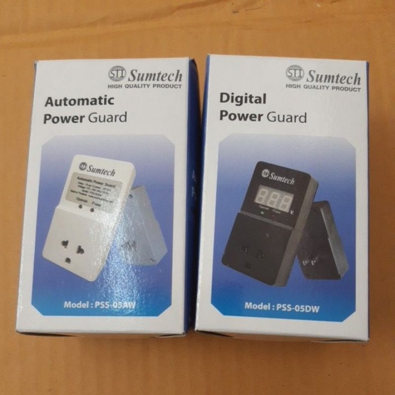 ตัวป้องกันไฟตก Sumtech โชว์โวล(ดำ),ไม่โชว์โวล(ขาว) | Shopee Thailand