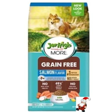JerHigh More สูตร Grain Free อาหารสุนัข แซลมอน เจอร์ไฮ เม็ดกรอบ เกรนฟรี(2.5 กก.) ( อาหารเม็ด ถุง ...