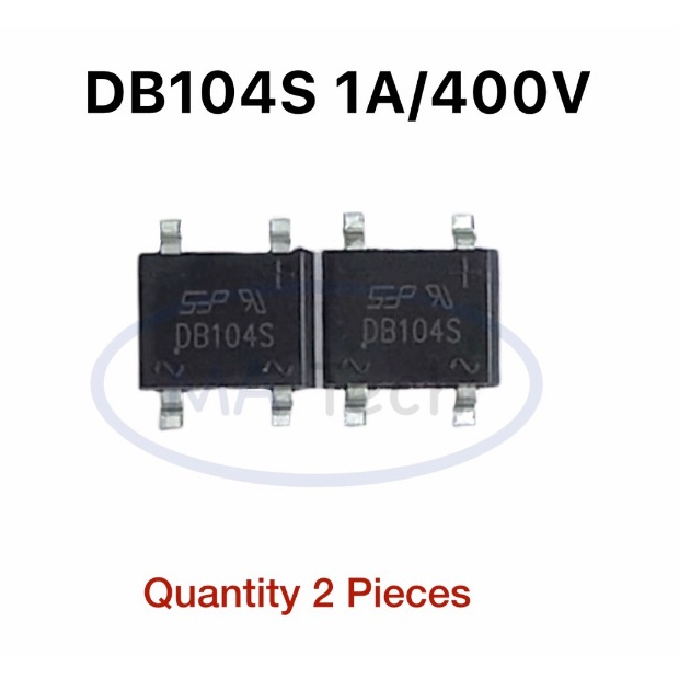DB104S ไดโอดบริดจ์ DB104 400v 1A Diode Bridge Rectifier 400V/1A Single Phase (จำนวน 2 ชิ้น ...