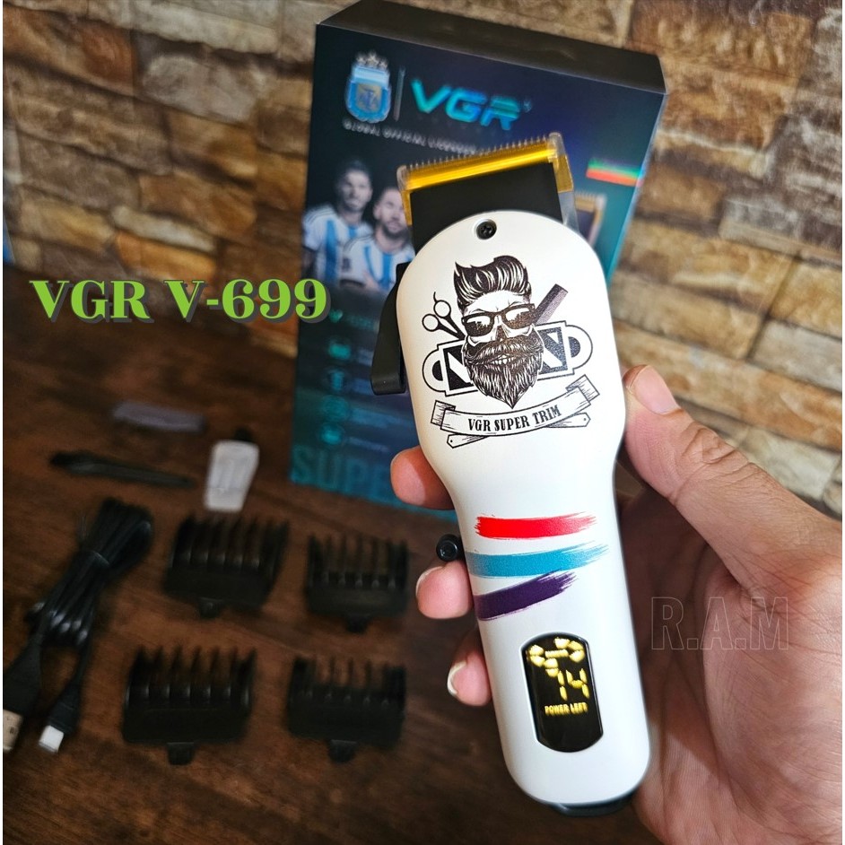 VGR รุ่นV-699 ปัตตาเลี่ยนตัดผม ไร้สาย (เหมาะสำหรับมือชีพ แบตอึด) | Shopee Thailand