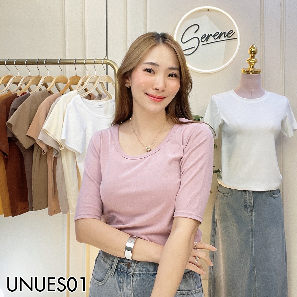 Serene's Choice เสื้อคอยูแขนศอก หน้าผ้า 30/35 นิ้ว ผ้าคอตตอนญี่ปุ่น Elbow Sleeve U Neck Cotton ...