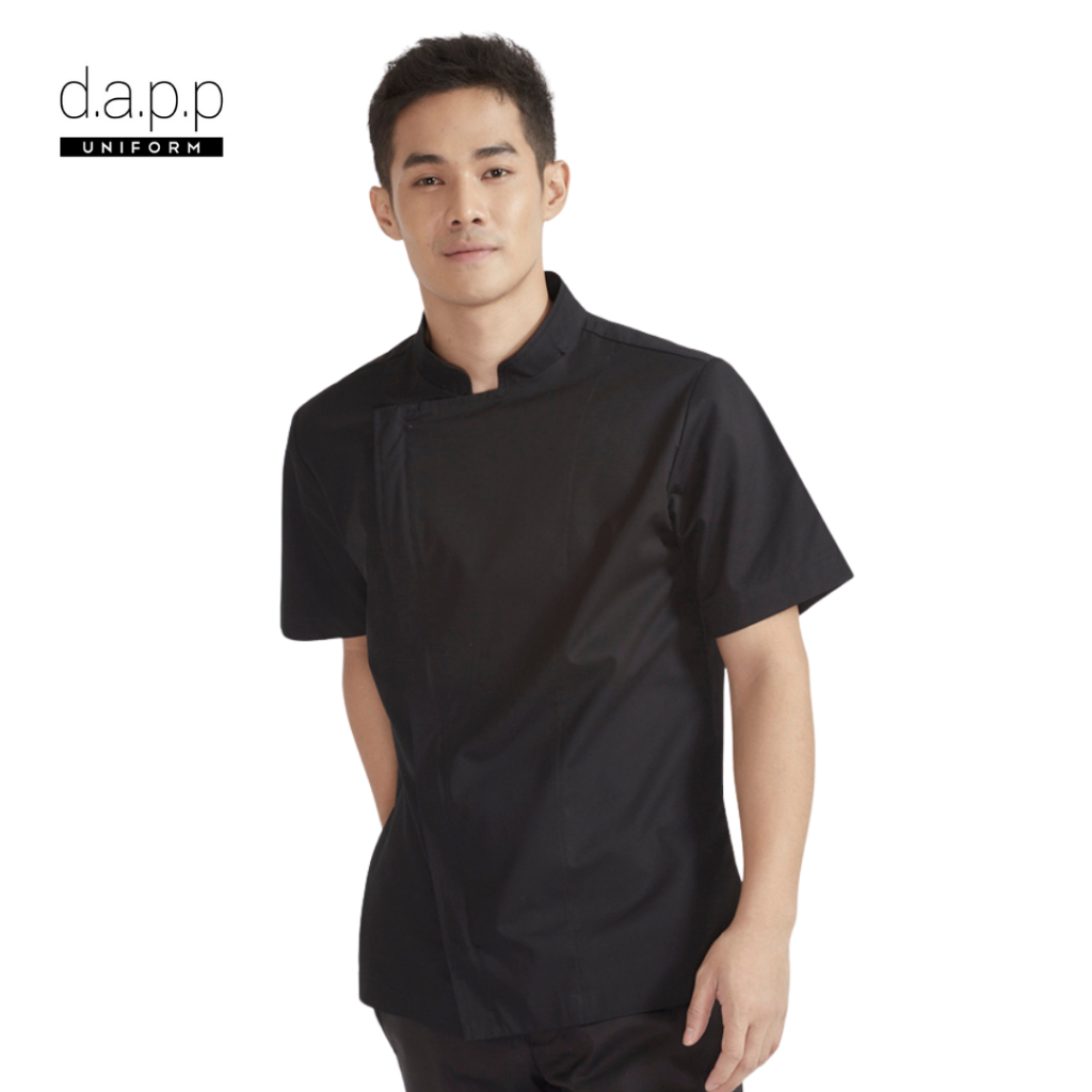 dapp Uniform เสื้อเชฟ เสื้อกุ๊ก แขนสั้น รุ่น Jeff สีดำ (TJKB1005DPS ...