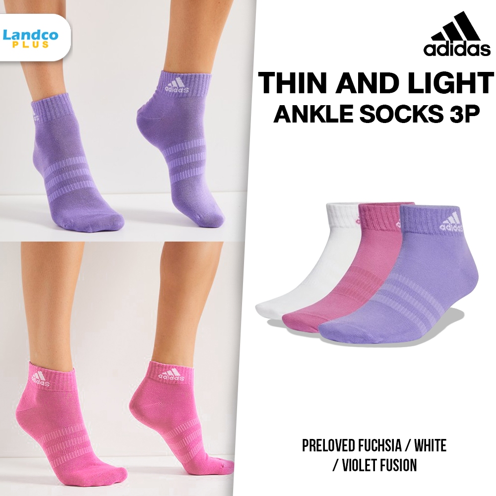 Adidas อาดิดาส ถุงเท้าหุ้มข้อ ถุงเท้าข้อสั้น ThinAndLight Ankle 3PP ...