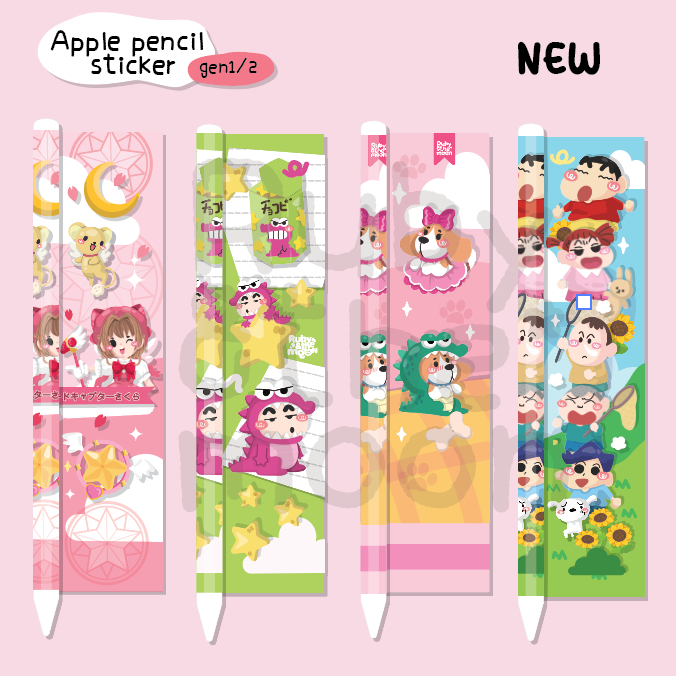 Apple pencil sticker Gen1/2 : สติกเกอร์ติดปากกา apple pencil กันรอย ไม่ ...