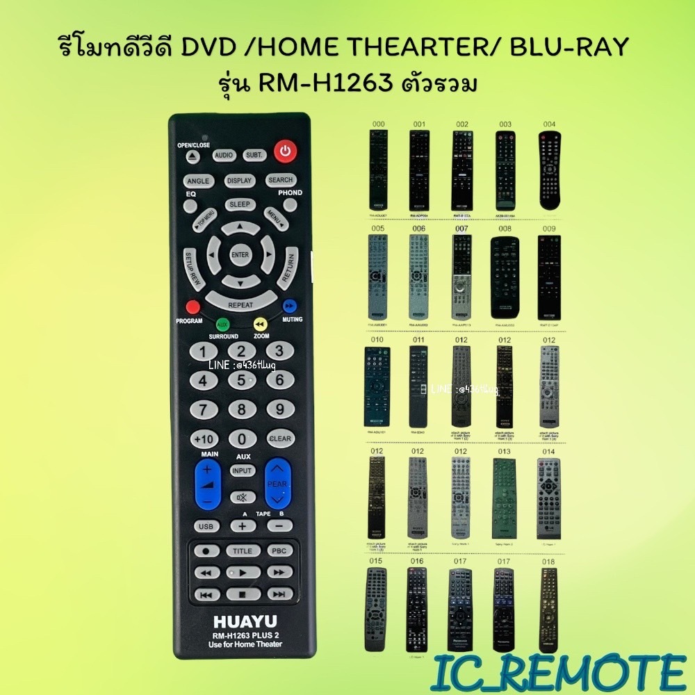 สินค้าพร้อมส่ง รีโมทรุ่น : DVD รหัส RM-H1263 | Shopee Thailand