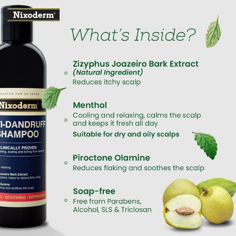 Nixoderm Anti-Dandruff Shampoo 350ML | Shopee Thailand