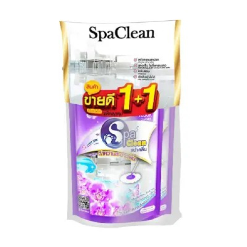 SPACLEAN น้ำยาถูพื้น สีม่วง กลิ่นแวนด้าเฟรช ขนาด 700 ml. (1 แถม 1) | Shopee Thailand