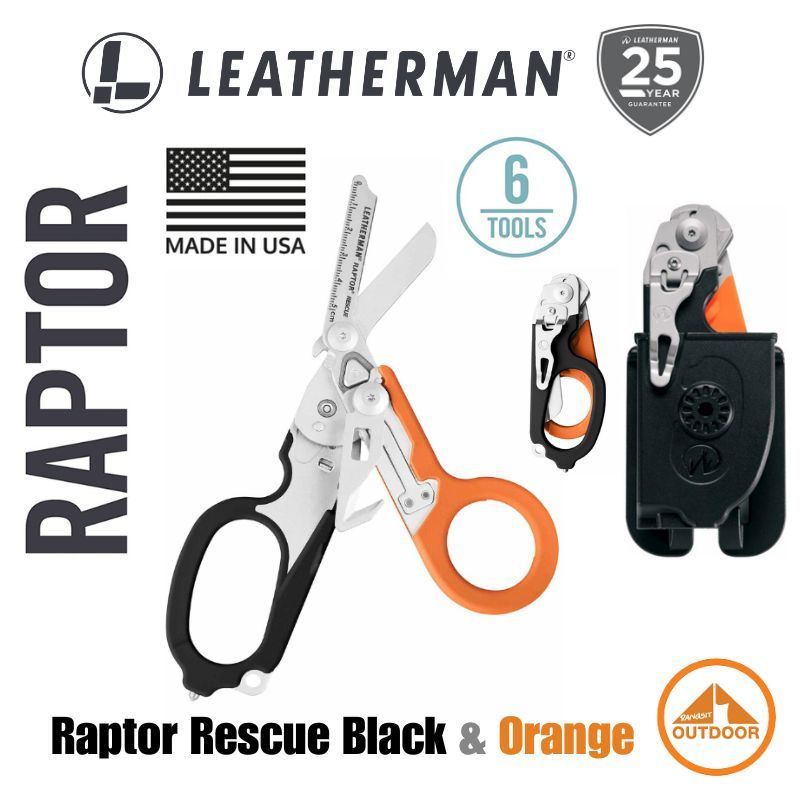 Leatherman Raptor Rescue #Black&Orange | Multi Tool Stainless | 6 Tools ...