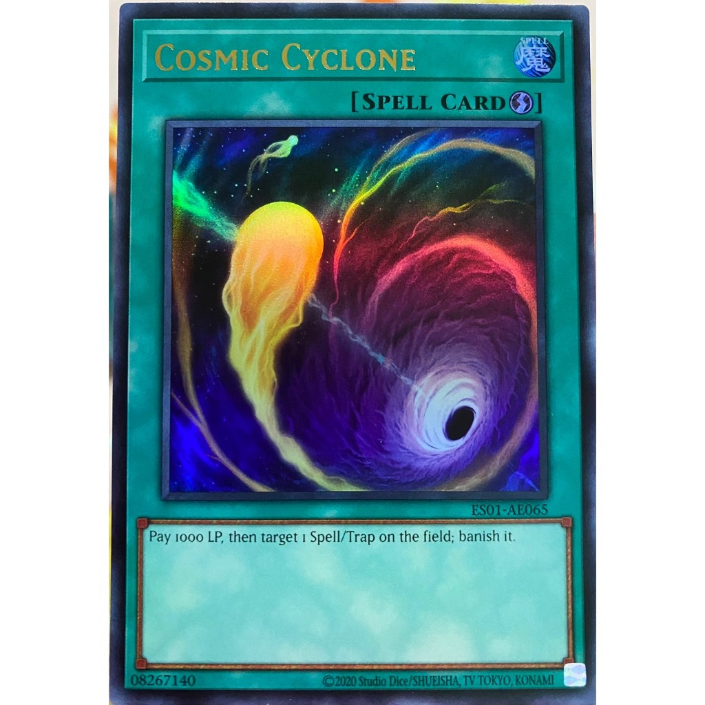 Yugioh Asia-Eng [ES01-AE065] Cosmic Cyclone (Ultra Rare) การ์ดยูกิแท้ถูกลิขสิทธิ์ | Shopee Thailand