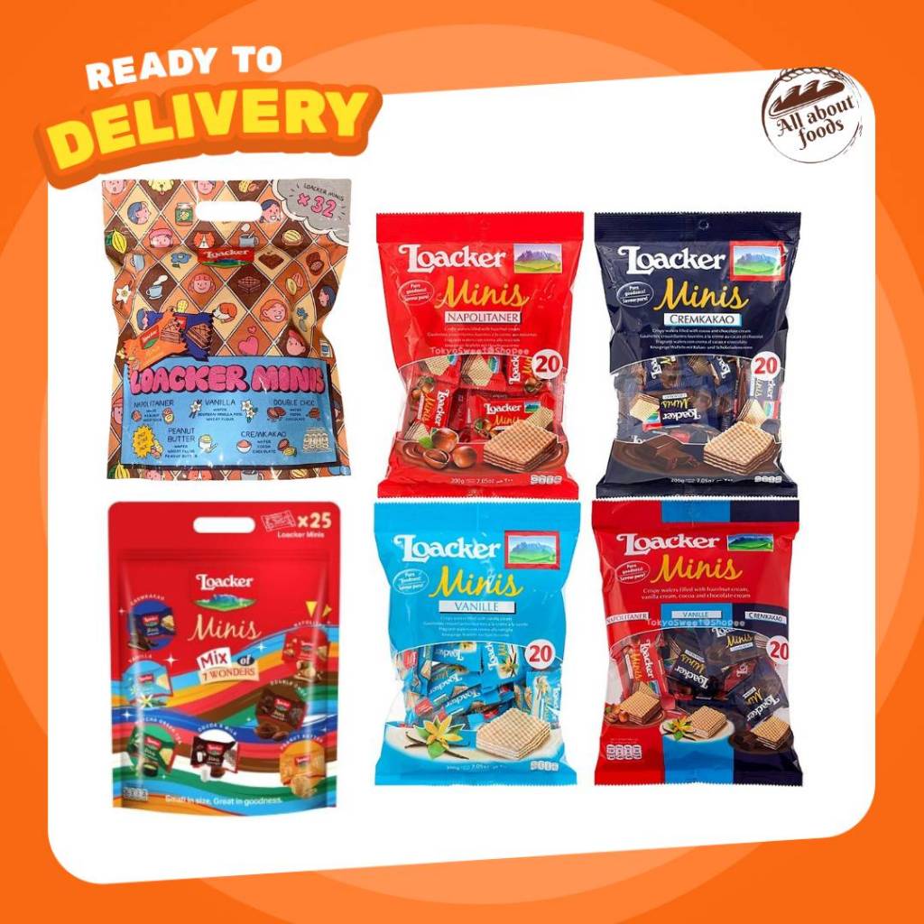 Loacker Minis ขนาด200g ล็อคเกอร์เวเฟอร์มินิ ล็อคเกอร์ เวเฟอร์ ...