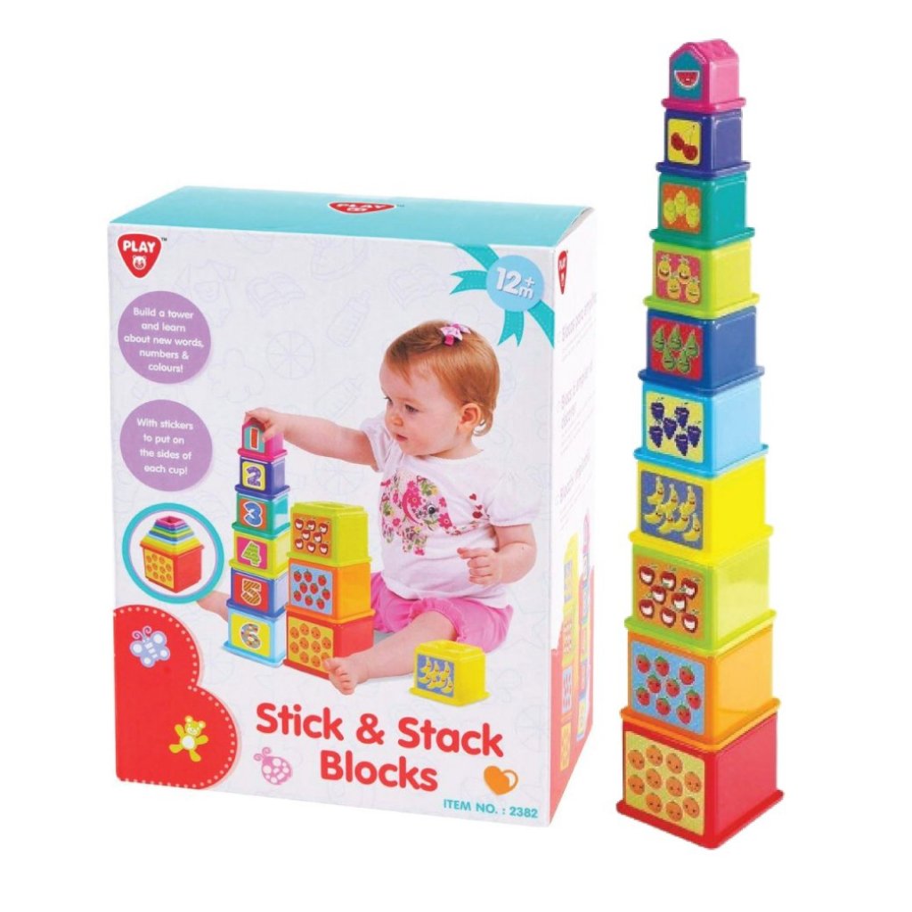 สแต็คบล็อคต่อ Stick & Stack Blocks ของเล่นเสริมพัฒนาการ - Playgotoys | Shopee Thailand