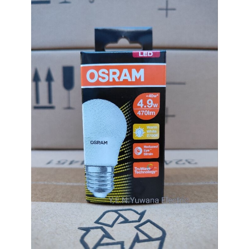 OSRAM หลอดไฟ LED VALUE CLASSIC P 4.9 วัตต์ แสงเหลือง(Warmwhite)ขั้วE27 | Shopee Thailand